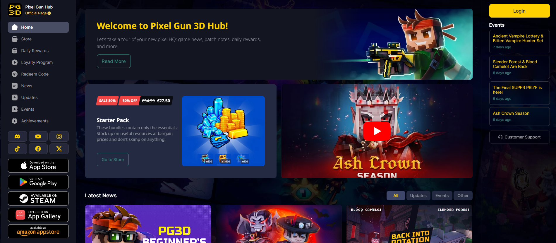 About PG3D Hub – Pixel Gun 3D Support